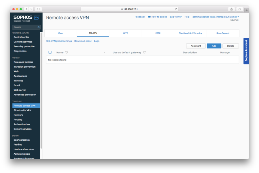 VPN für eine Sophos XGS Firewall einrichten