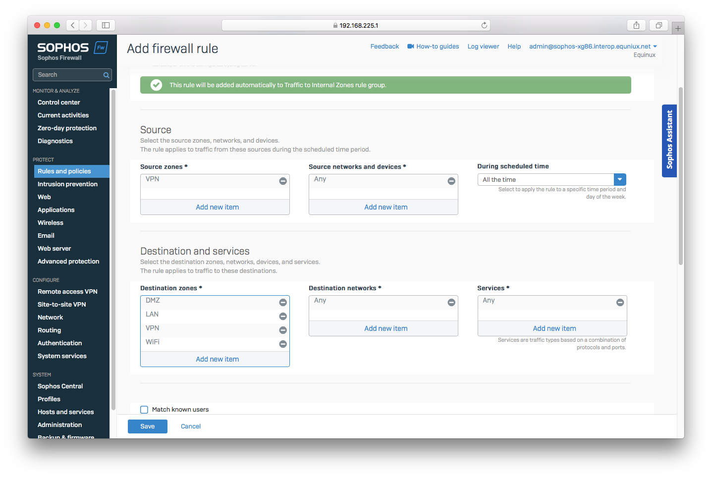 VPN für eine Sophos XGS Firewall einrichten