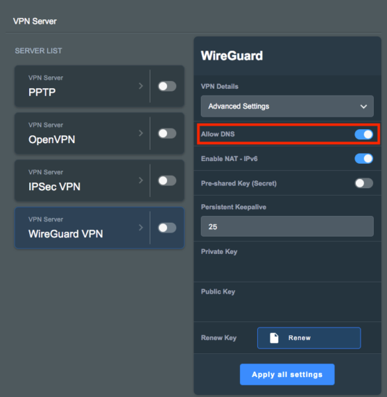 Configure VPN for an ASUS Router