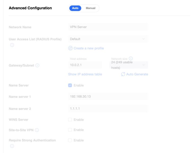 VPN für Ubiquiti UniFi einrichten