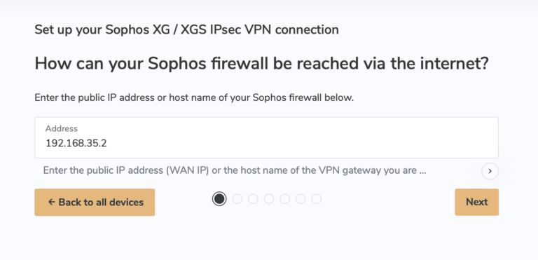 VPN für eine Sophos XGS Firewall einrichten