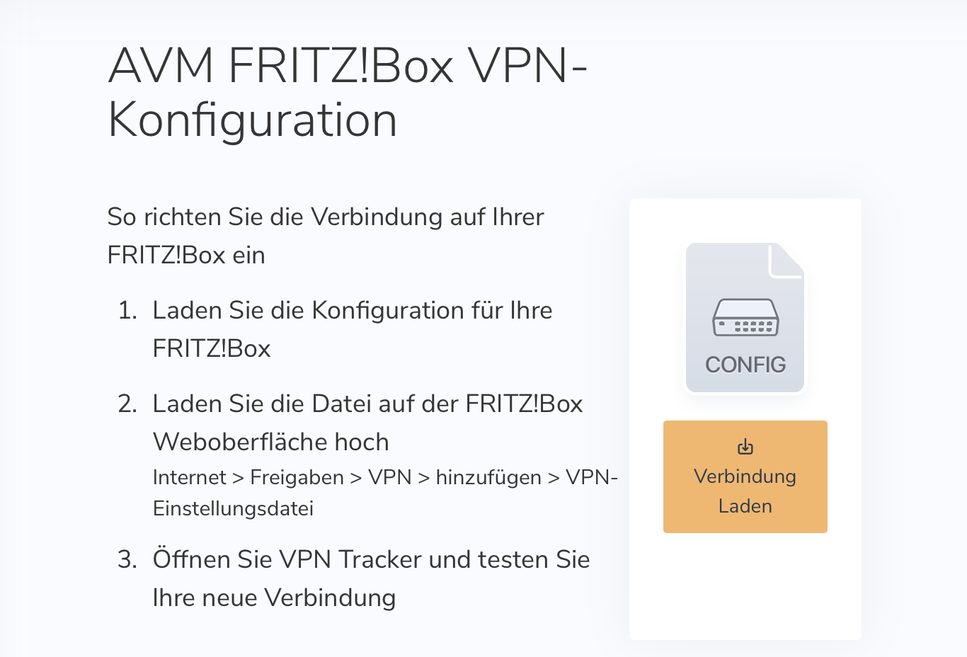 VPN für einen FRITZ!Box Router konfigurieren