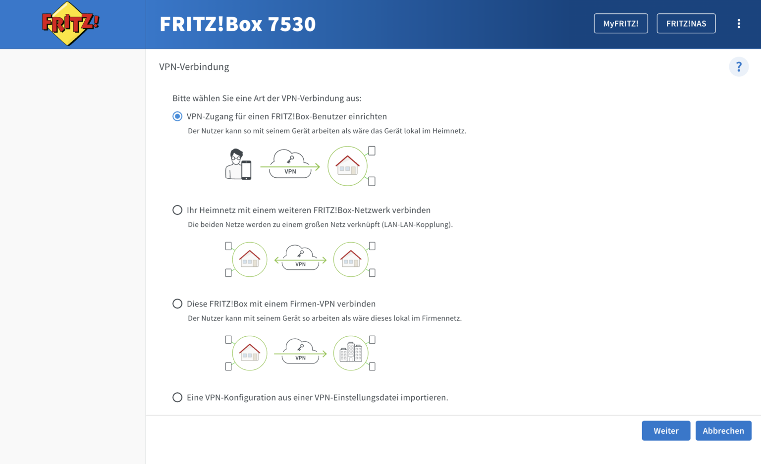VPN für einen FRITZ!Box Router konfigurieren