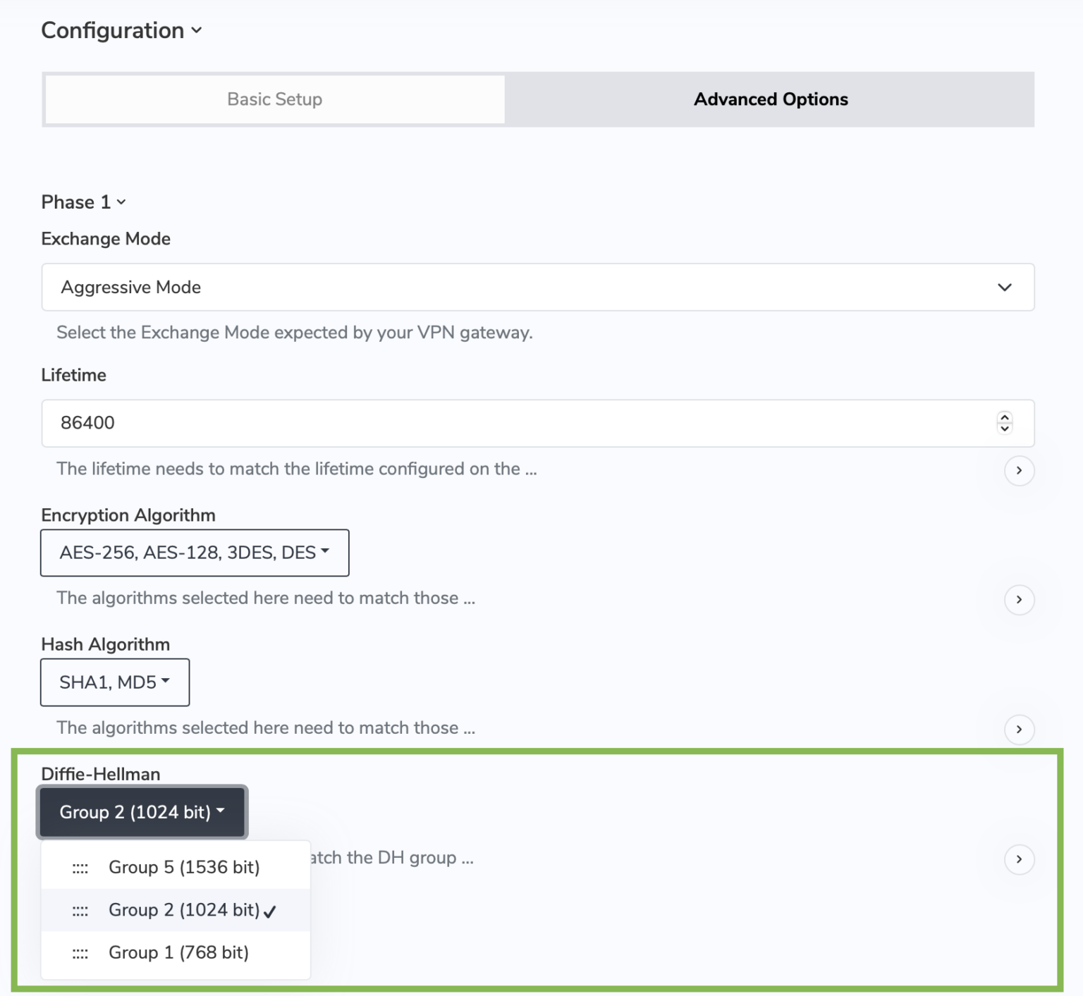 Set up VPN for a Cisco FirePower Firewall