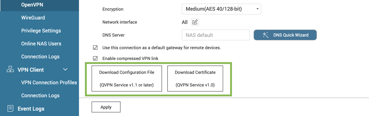 How to Configure QVPN for QNAP NAS