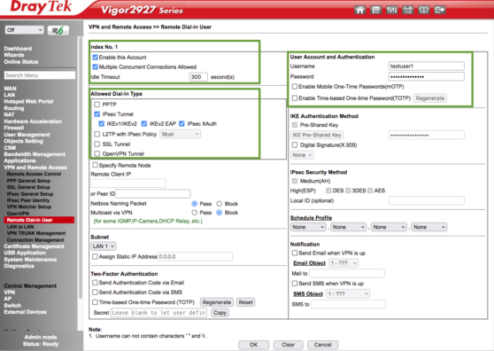 How to set up IPsec VPN for a DrayTek Vigor Router