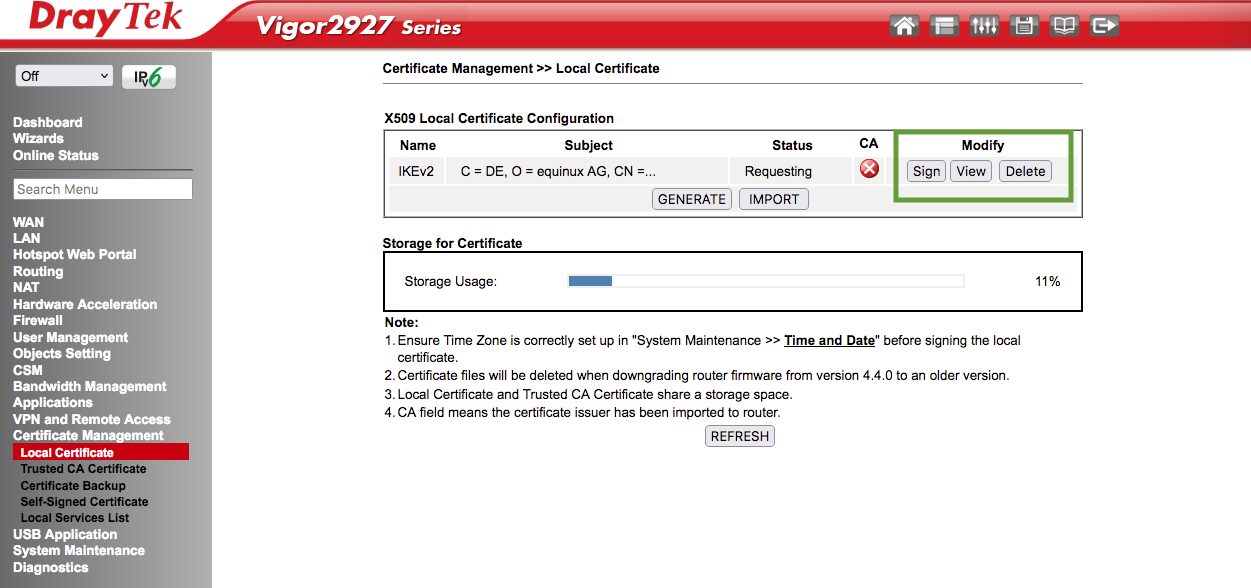 How to set up IPsec VPN for a DrayTek Vigor Router