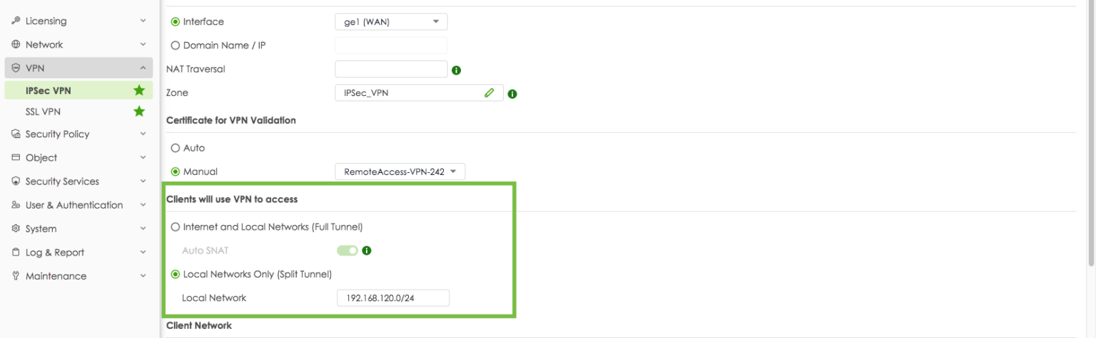 Set up IKEv2 VPN for a Zyxel USG Flex Firewall