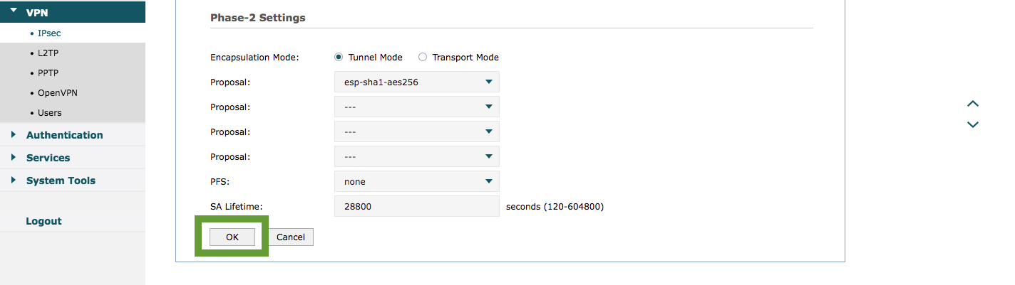 Set up IKEv2 VPN for TP Link Safestream Router