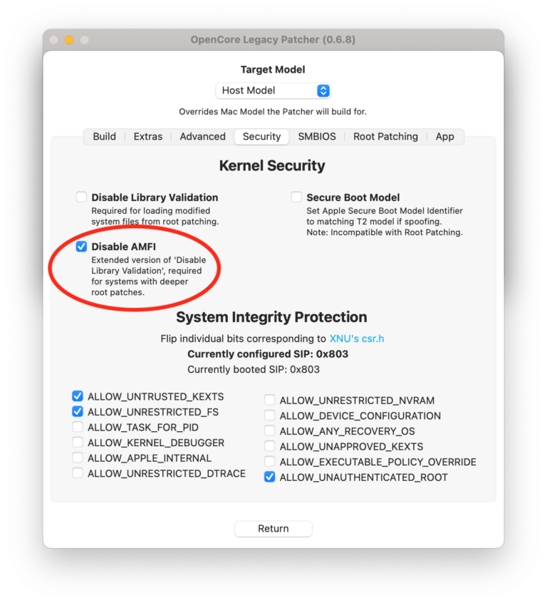Using VPN Tracker with OpenCore Legacy Patcher