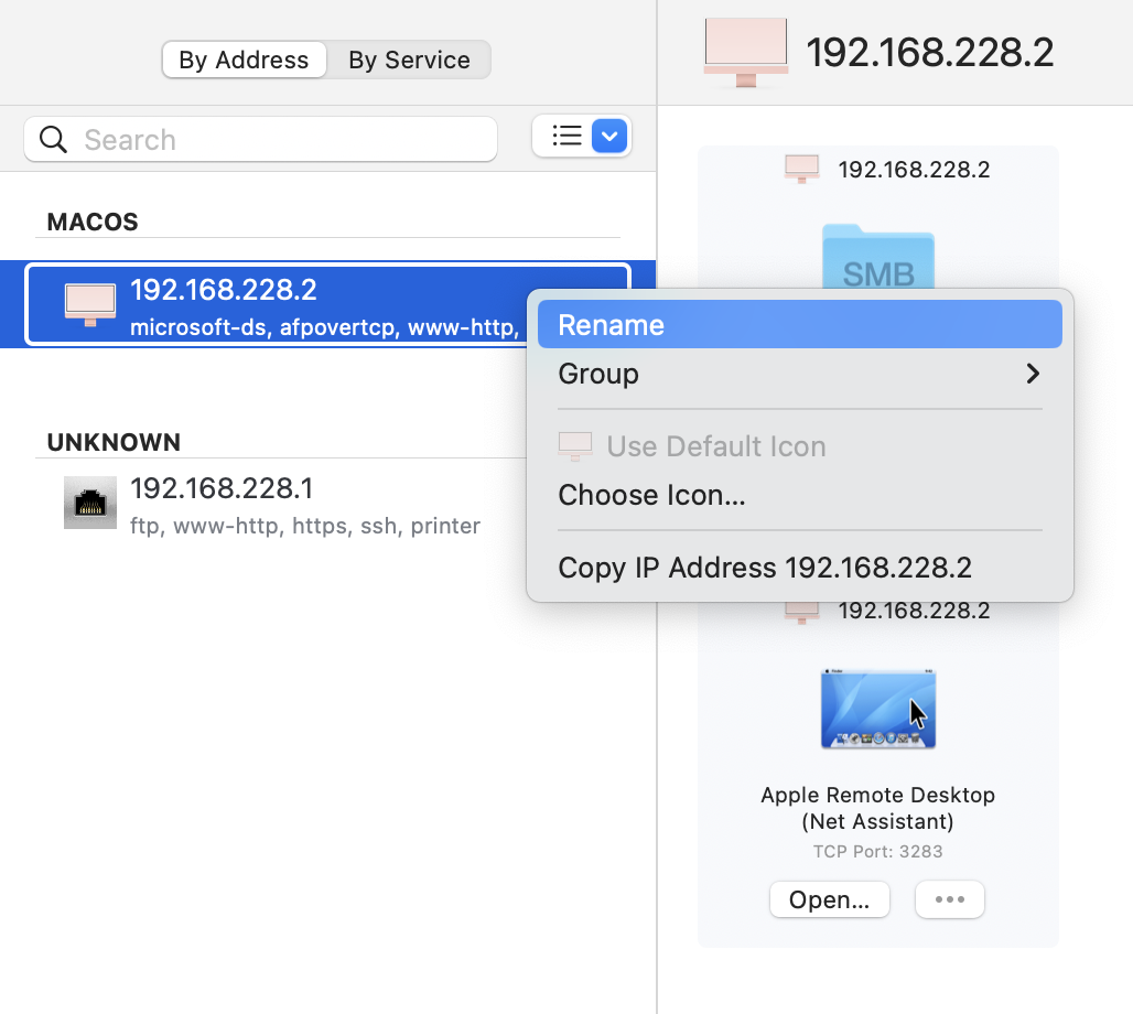 Using the VPN Tracker Network Scanner