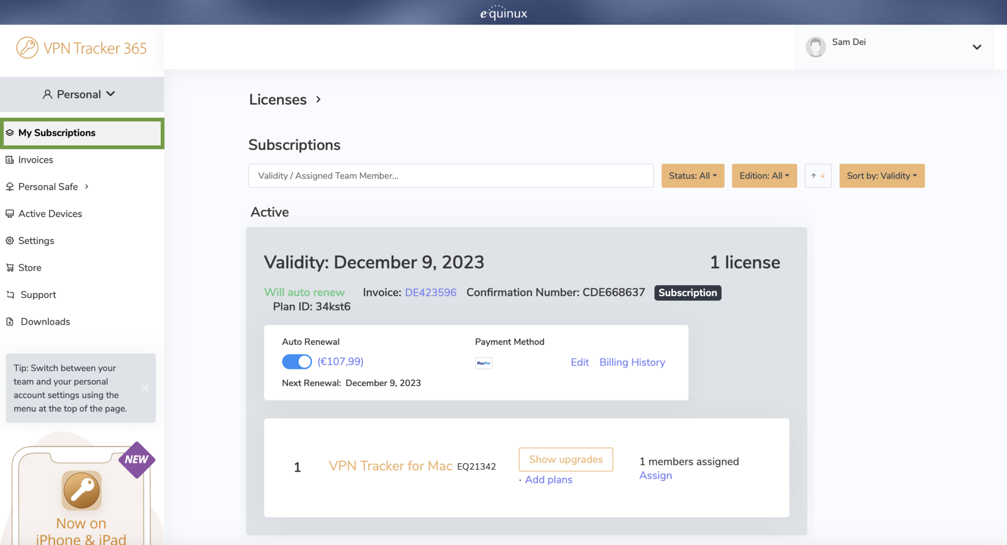 Managing VPN Tracker subscriptions: All you need to know